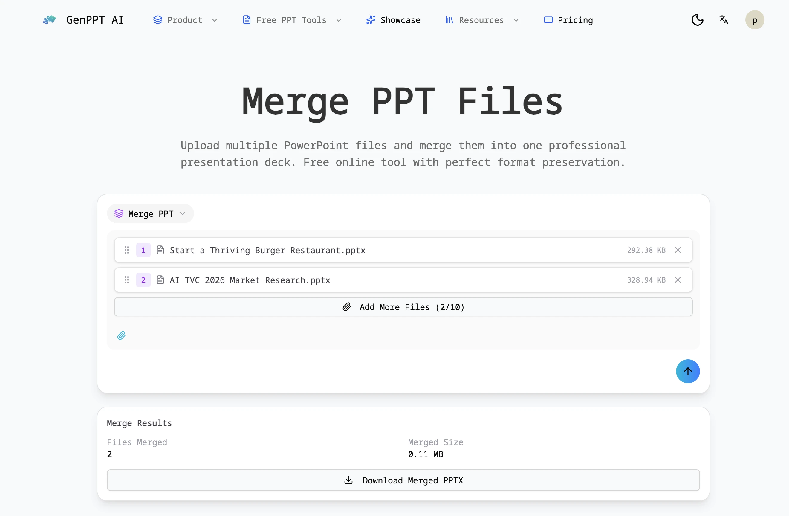 Merge PPT - Combine PowerPoint Files Online Free | GenPPT